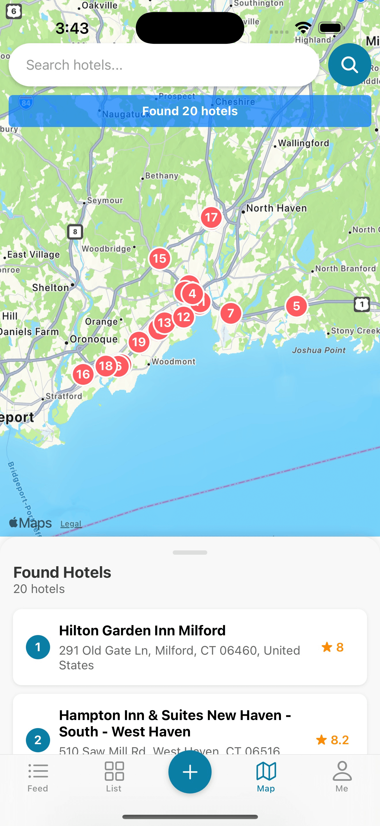 ROAMY App Screenshot - Map View